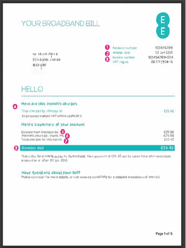 EE Broadband Bill Aug24 | PDF