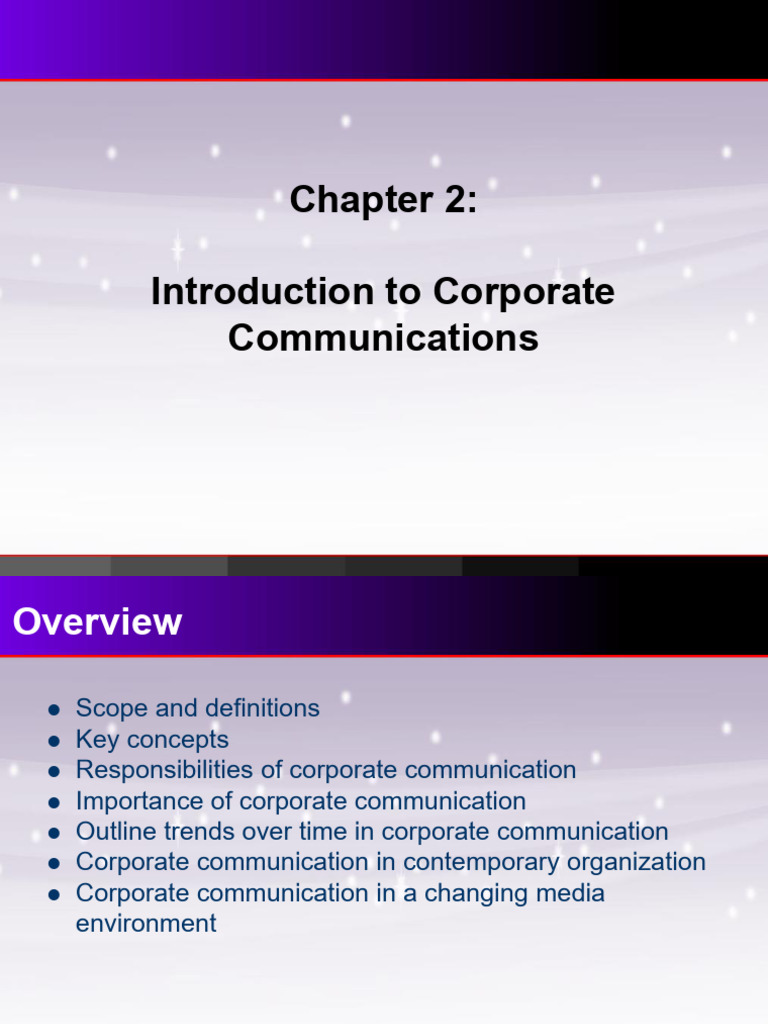 Chapter 2 - Introduction to Corporate Communication (1) | PDF ...