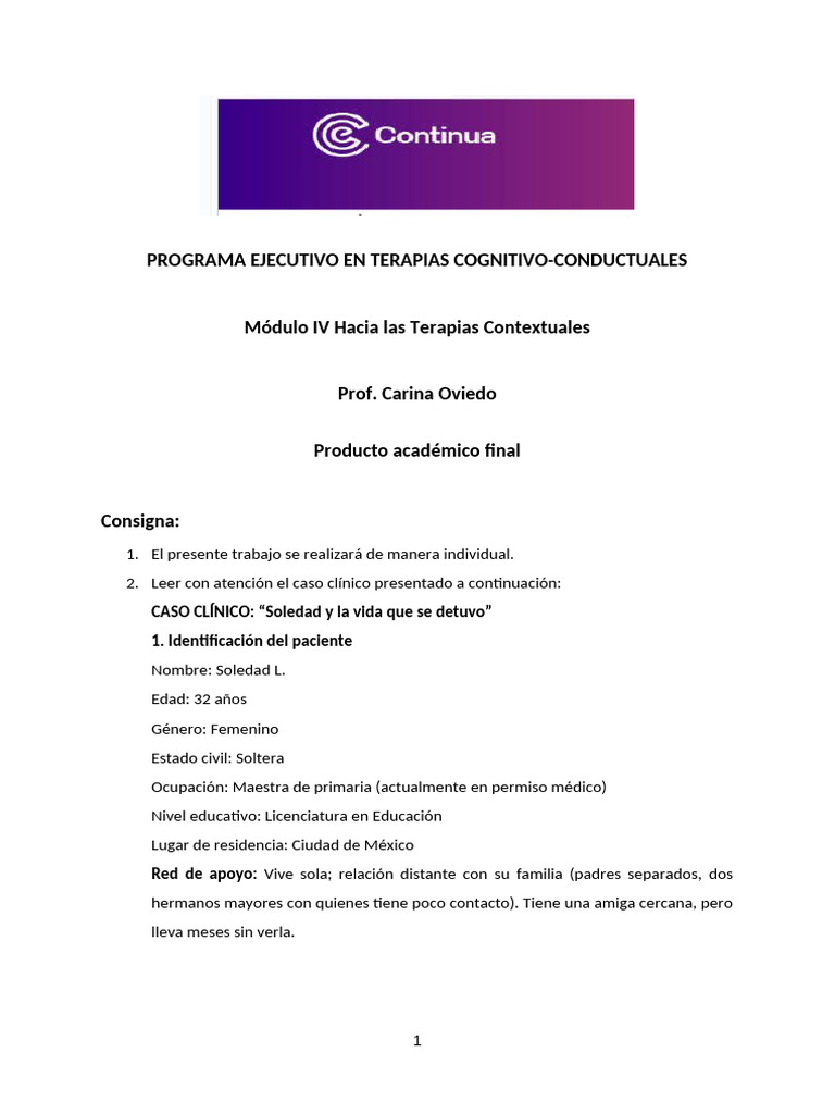 Programa Ejecutivo en Terapias Cognitivo-conductuales-hacia Las ...