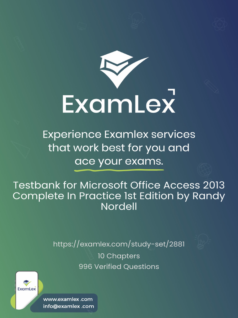 Microsoft Access 2013 Testbank Guide | PDF | Computer File | File System