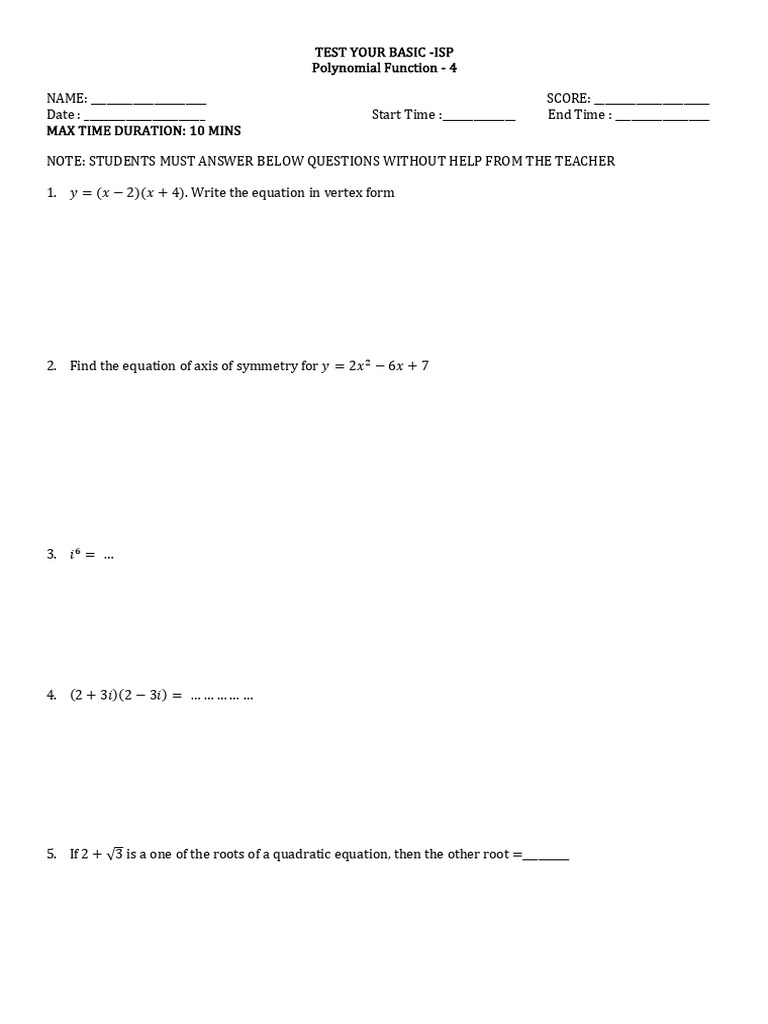 Test Your Basic-Isp 1.4 | PDF