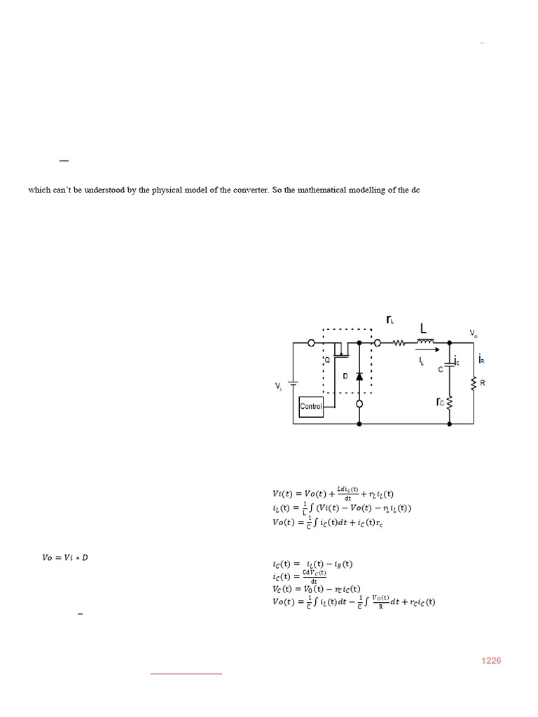 Mathematical Modeling of Buck Converter | PDF | Electrical Engineering ...