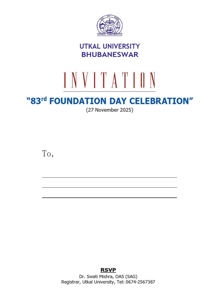 83rd Foundation Day Invitation Card-4_045150 | PDF