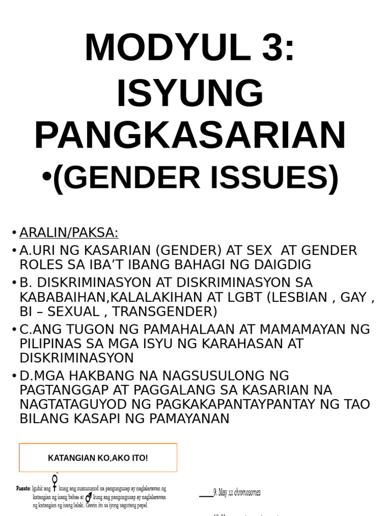 Gender Issues and Roles Explained | PDF | Self Concept | Sexual Orientation