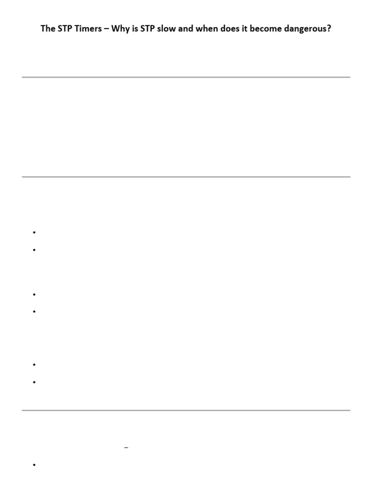 Why is STP Slow and When Does It Become | PDF | Networks | Internet ...