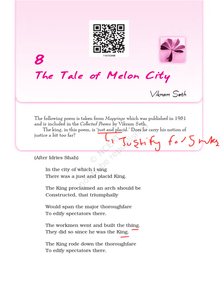 The Tale of Melon City Poem Analysis | PDF