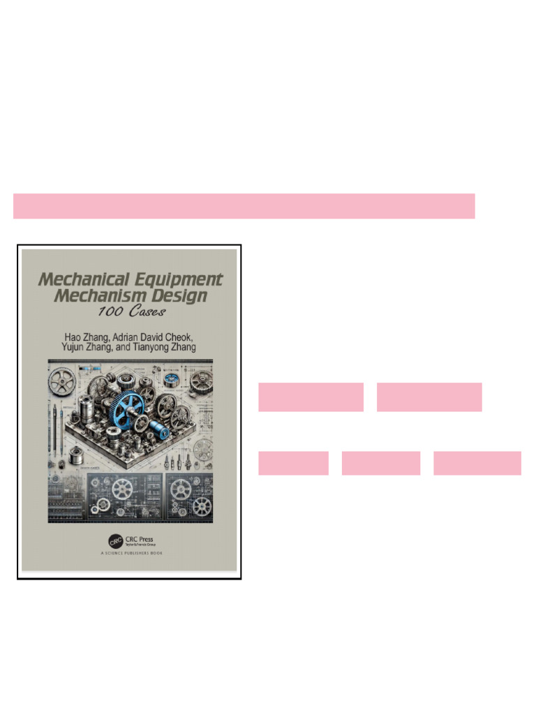Mechanical Equipment Mechanism Design: 100 Cases ebook enriched content 2026 | PDF