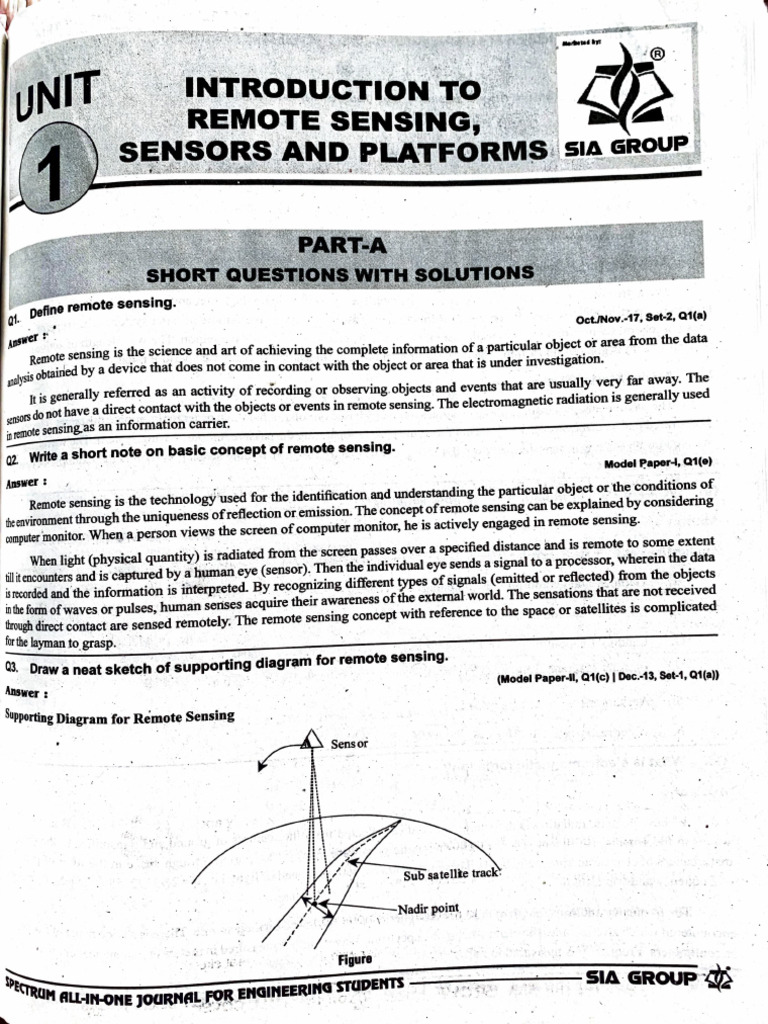 Understanding Remote Sensing Concepts | PDF | Electromagnetic Spectrum ...