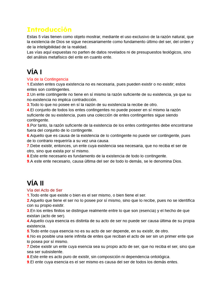 Las Penta Vias. (2) | PDF | Esencia | Existencia