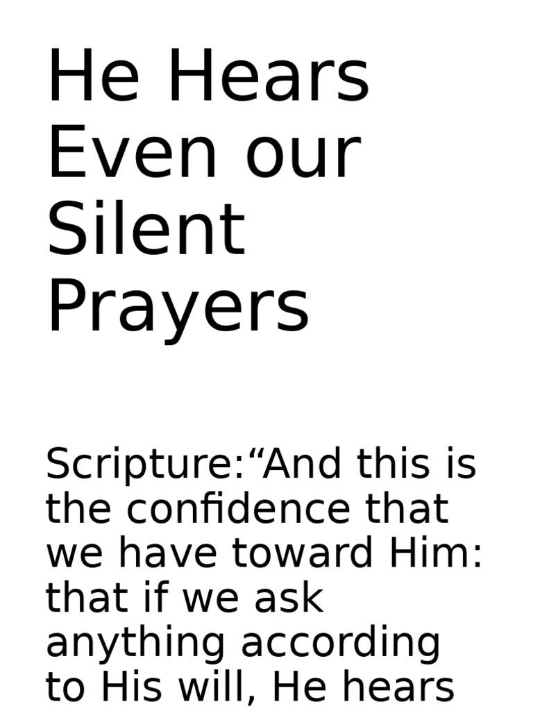 God Ear Our Prayers | PDF