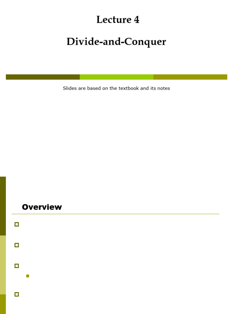 Divide-and-Conquer Algorithms Explained | PDF | Recurrence Relation ...