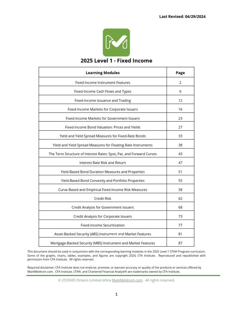 Fixed in Come | PDF | Bonds (Finance) | Fixed Income