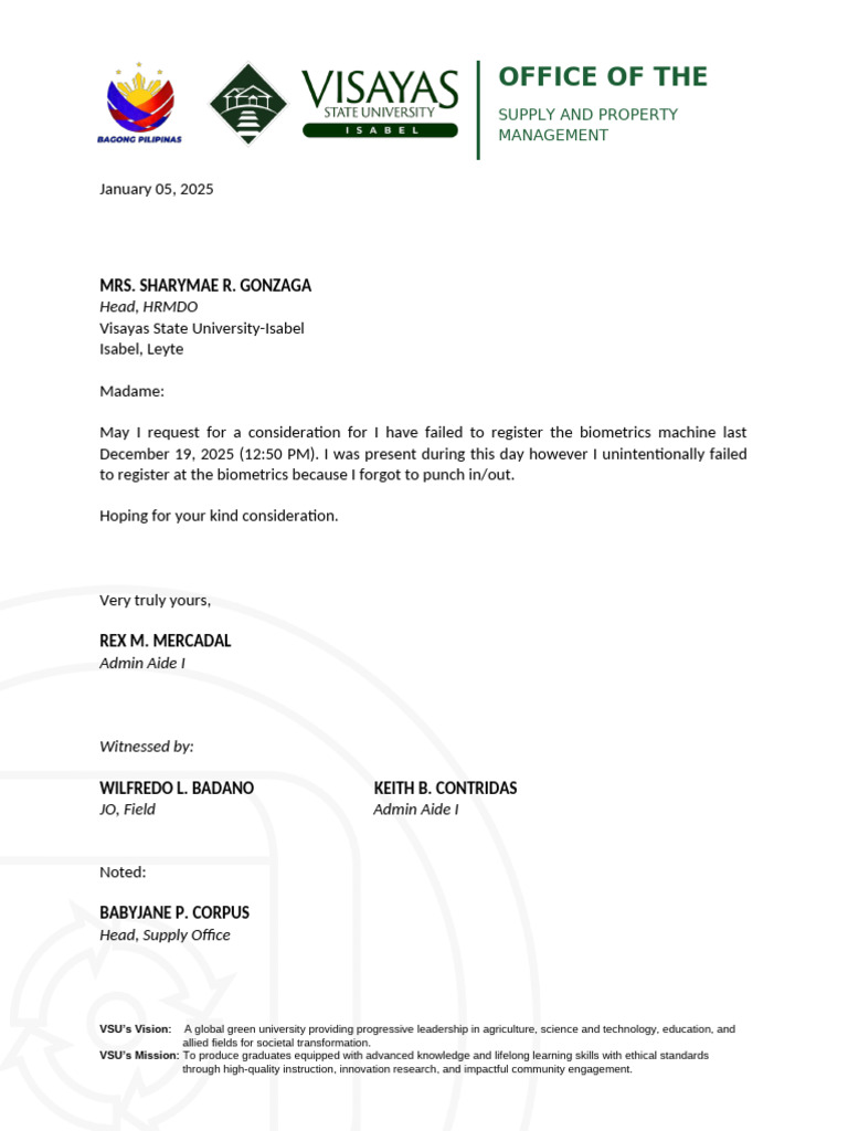 Justification Letter | PDF