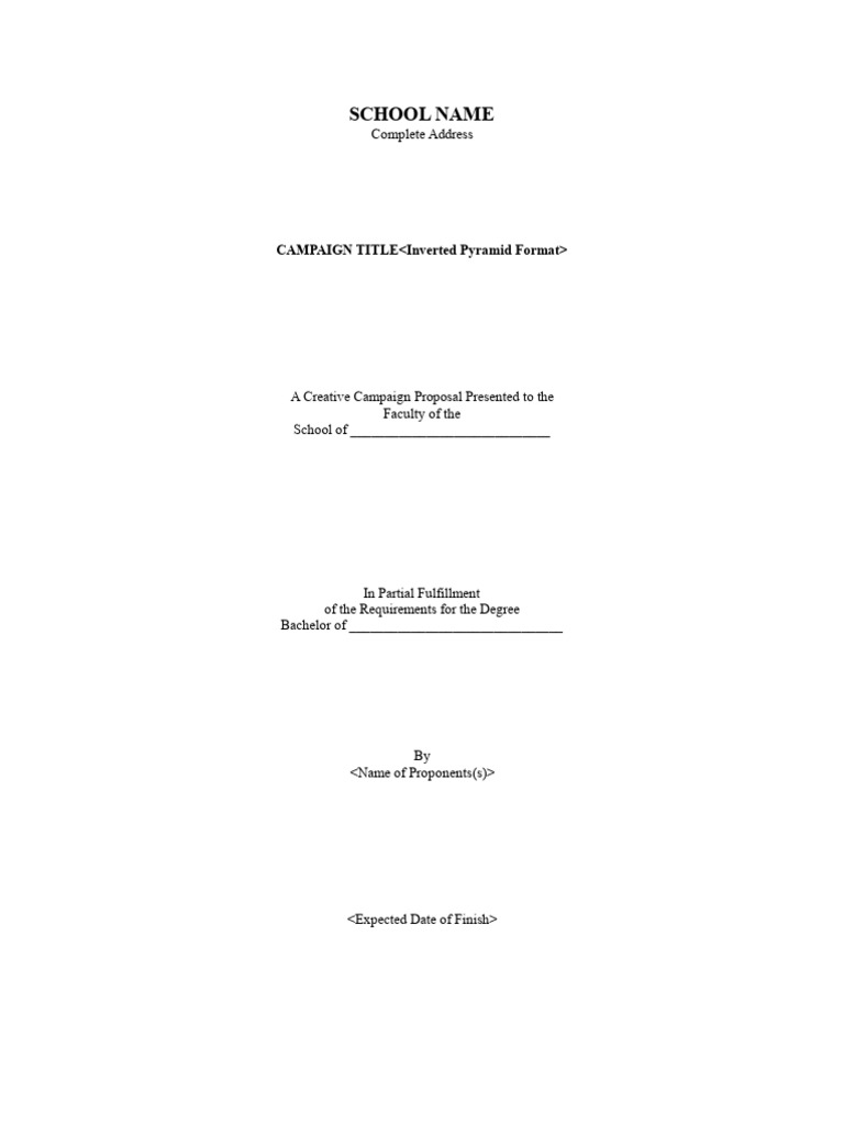 Creative Campaign Outline | PDF | Advertising | Target Audience