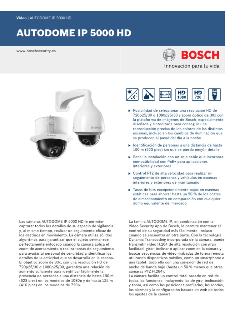 AUTODOME_IP_5000_HD_Data_sheet_esES_19166825227 (2) | PDF | Aplicación ...