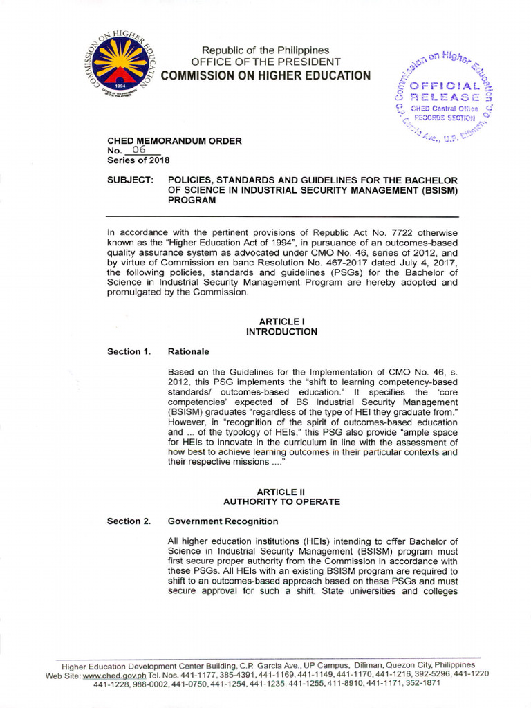 CHED Memo | PDF