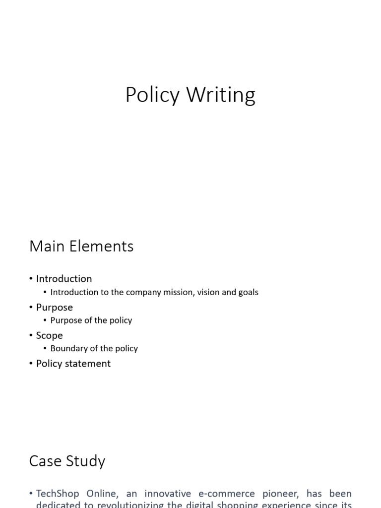 Lec 4 Policy Writing 2 | PDF | Information Security | Computer Security