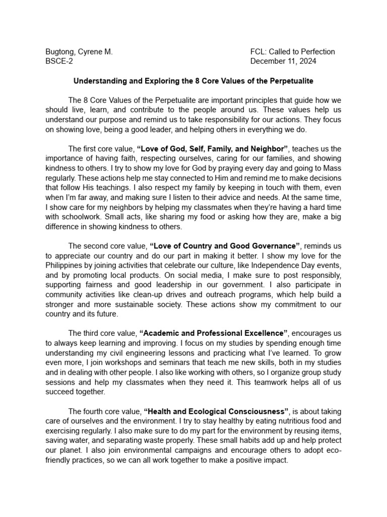 Bugtong_8 Core Values | PDF | Catholic Church | Faith