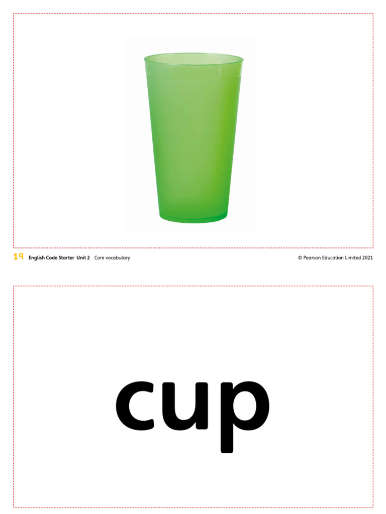 English Code BrE Starter Picture Cards Vocabulary U2 | PDF
