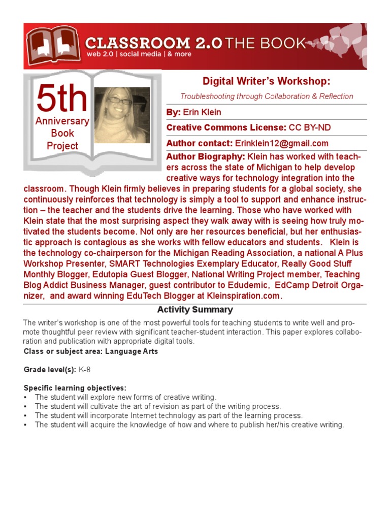 Erin Klein - Digital Writer's Workshop | PDF | Teachers | Communication