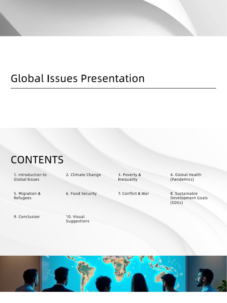Key Global Issues Overview and Solutions | PDF | Climate Change | Food ...