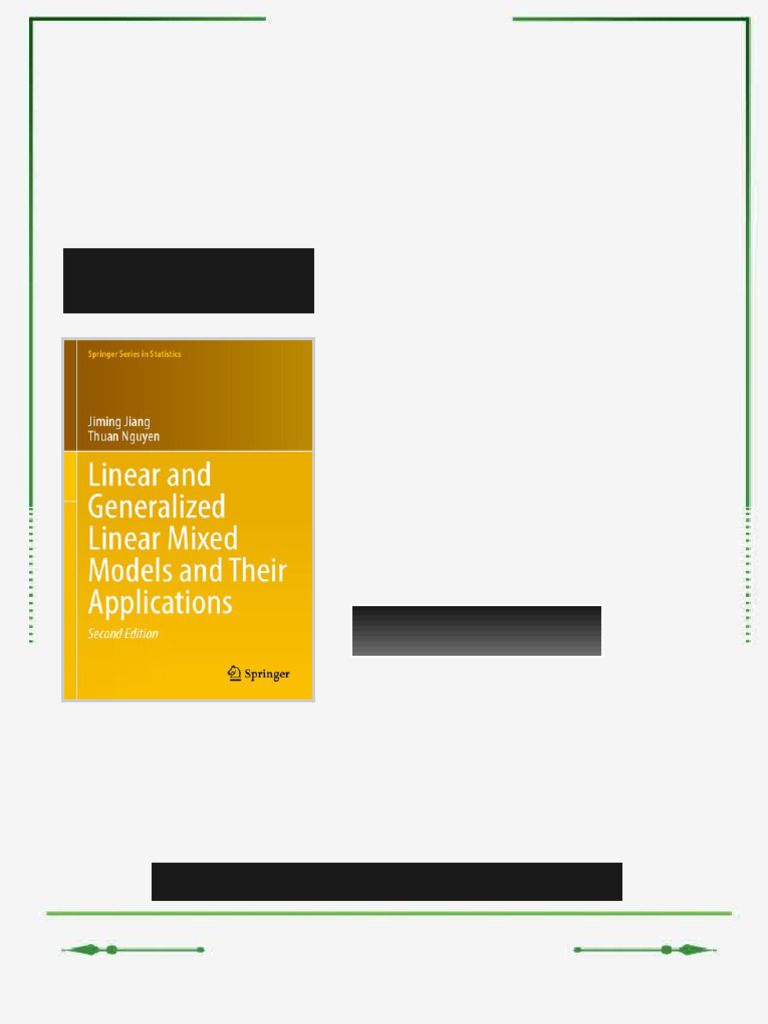Linear and Generalized Linear Mixed Models and Their Applications 2nd Edition Jiming Jiang eBook ...