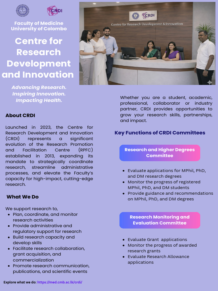 Services of the Centre for Research Development and Innovation at the ...