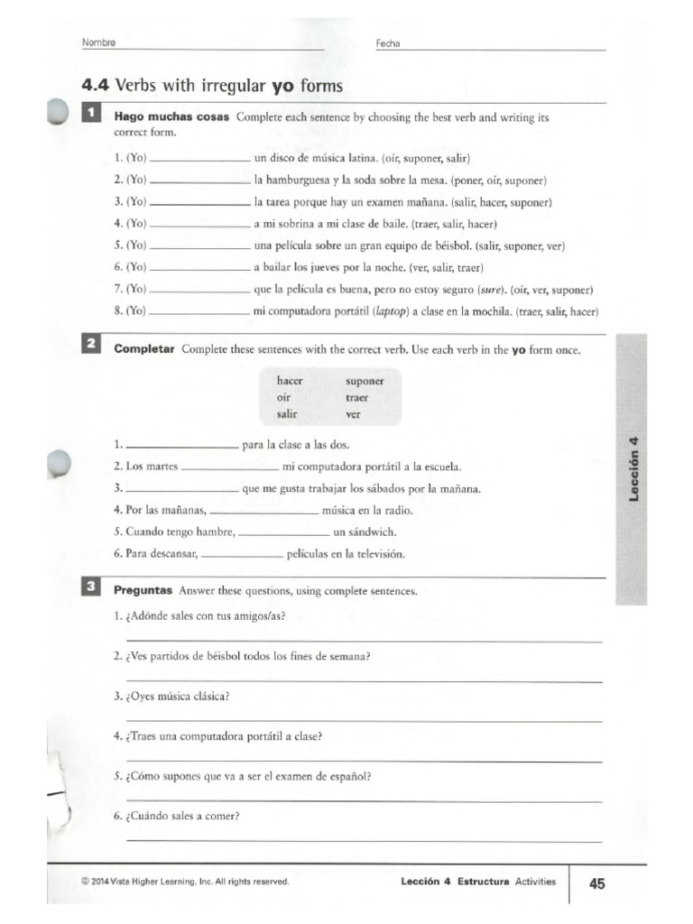 4.4-Verbs-with-irregular-Yo-forms | PDF