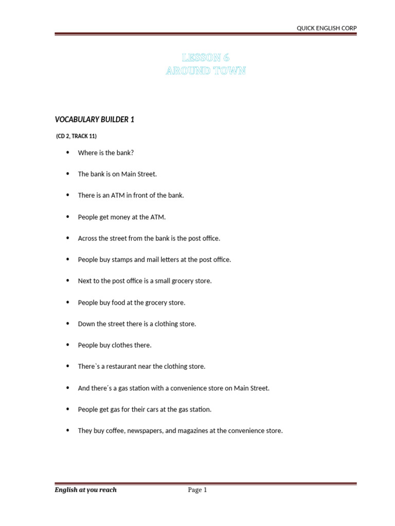 lesson 6 C.P. arreglado | PDF | Linguistics