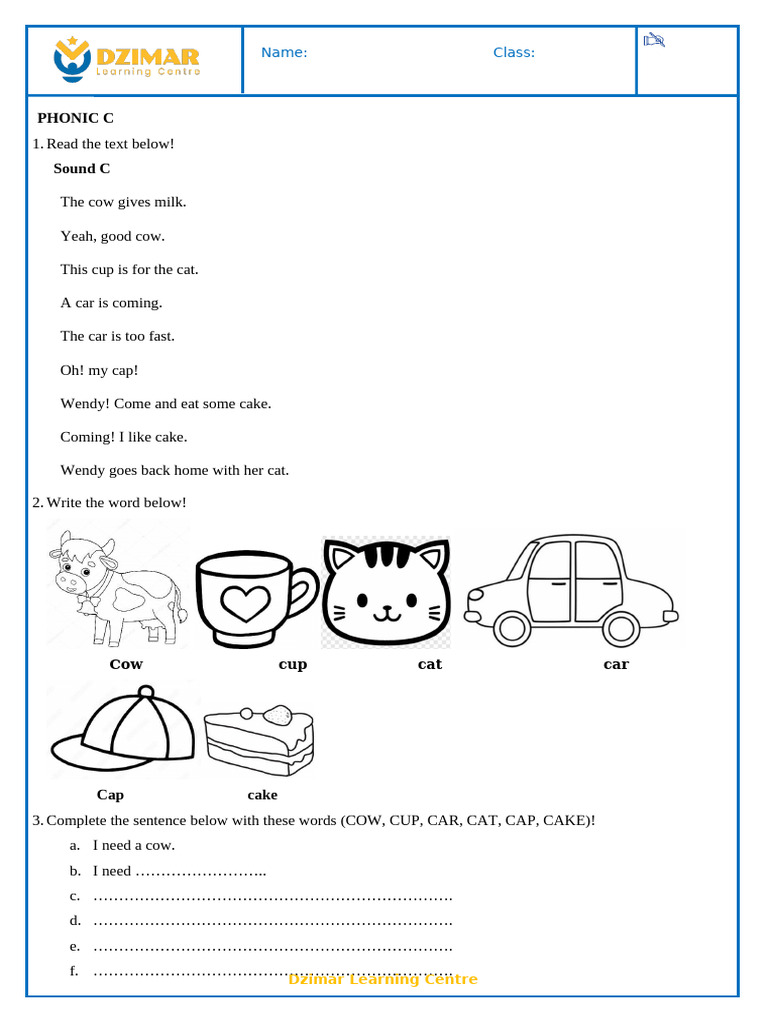 Phonic C: Sound and Word Activities | PDF