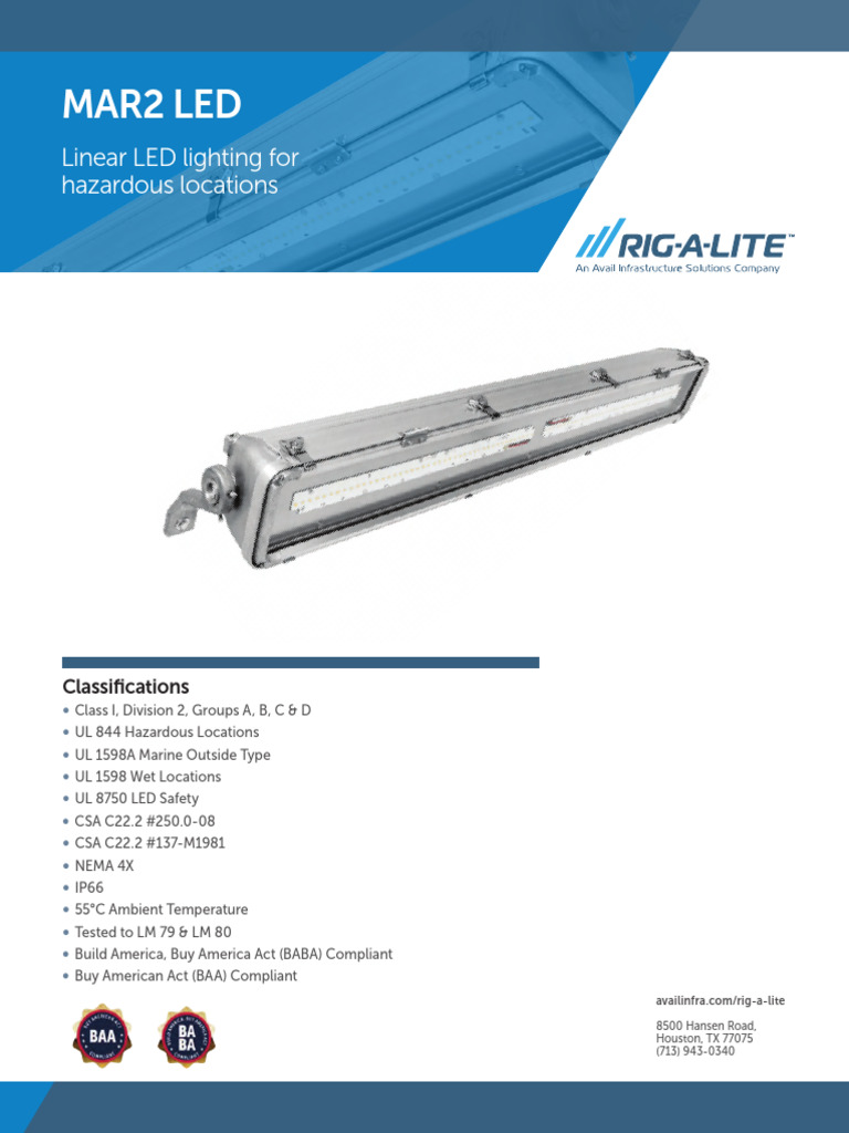 Avail MAR2 LED Catalog | PDF | Mains Electricity | Fuse (Electrical)