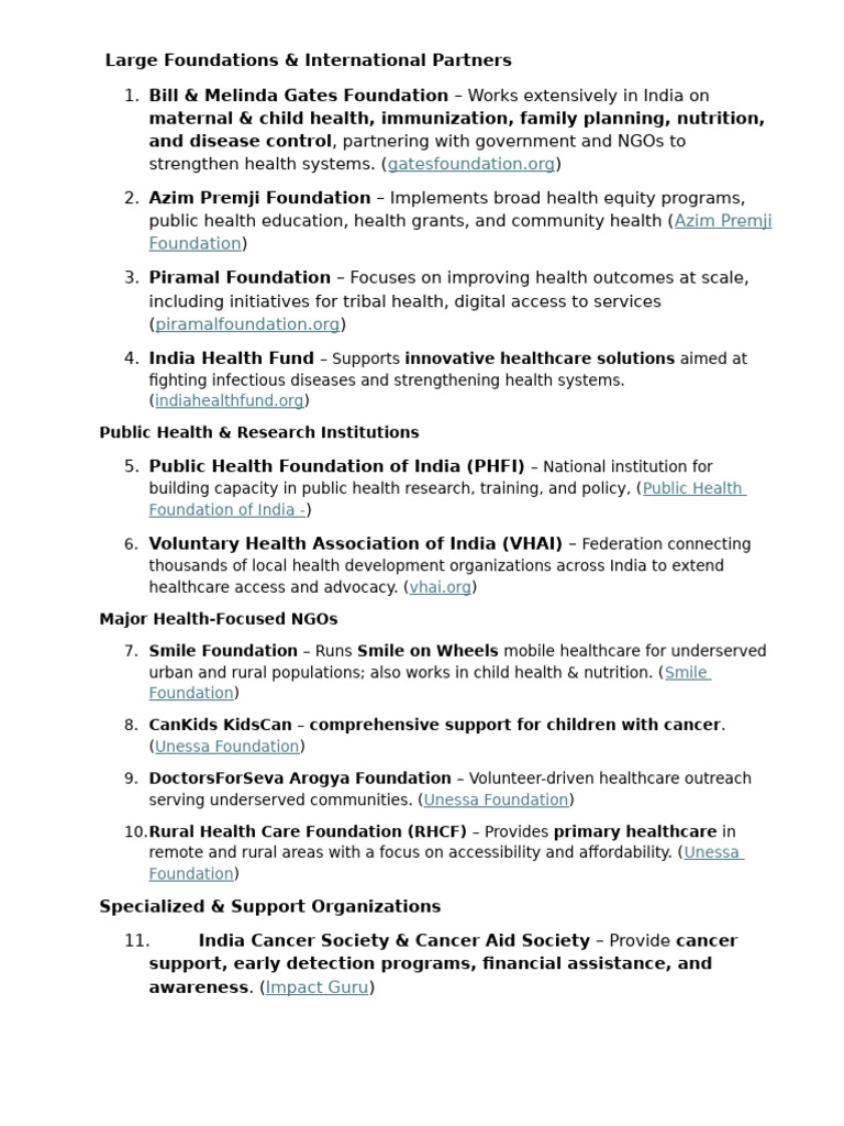 Large Foundations | PDF | Public Health | Health Care