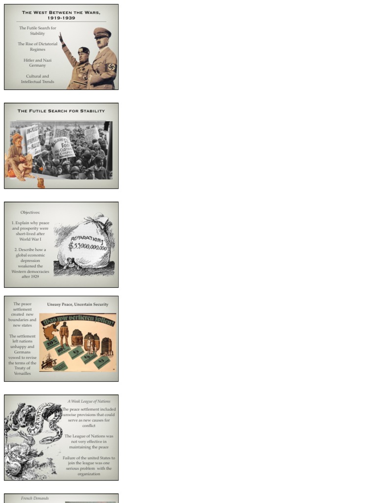 Dictatorships and Instability Post-WWI | PDF | Nazi Germany | Fascism