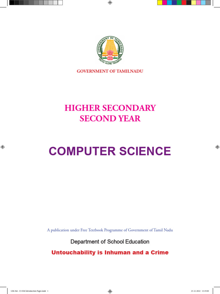 Class 12 Computer Science English Medium-2024 Edition-Www - Tntextbooks ...