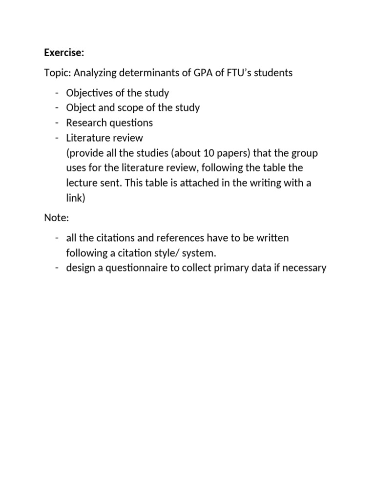 Analyzing GPA Determinants at FTU | PDF