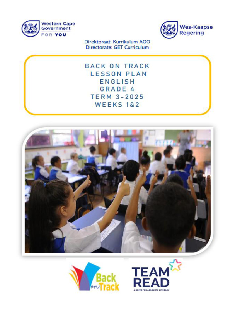#Bot1+9tpd_lesson Plan_eng Gr4_t3 Wk1&2 2025 | PDF | Reading ...
