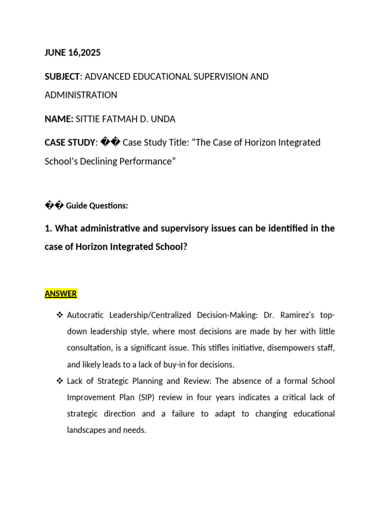 June 16 Case Study | PDF