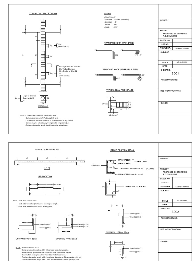 RCC Building Structural Detailing Guide | PDF | Building Materials ...