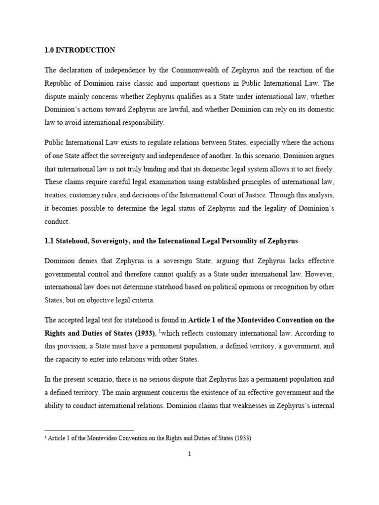 PUBLIC INTERNATIONAL GROUP WORK FINAL | PDF | International Law | State ...