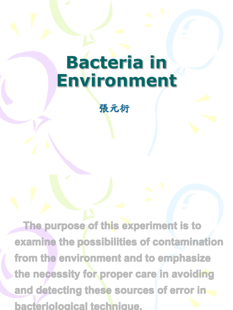 Bacteria in Environment and Gram Strain | PDF