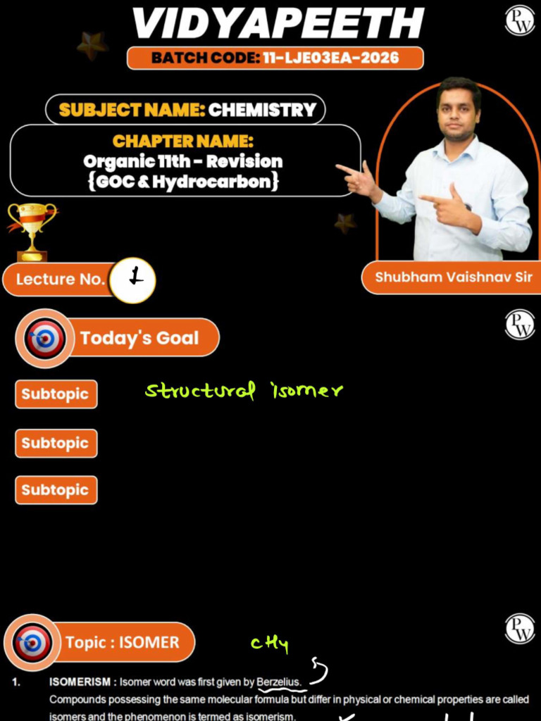 694956e4d44ae1d3484a62b8_##_Organic 11th - Revision { GOC & Hydrocarbon ...
