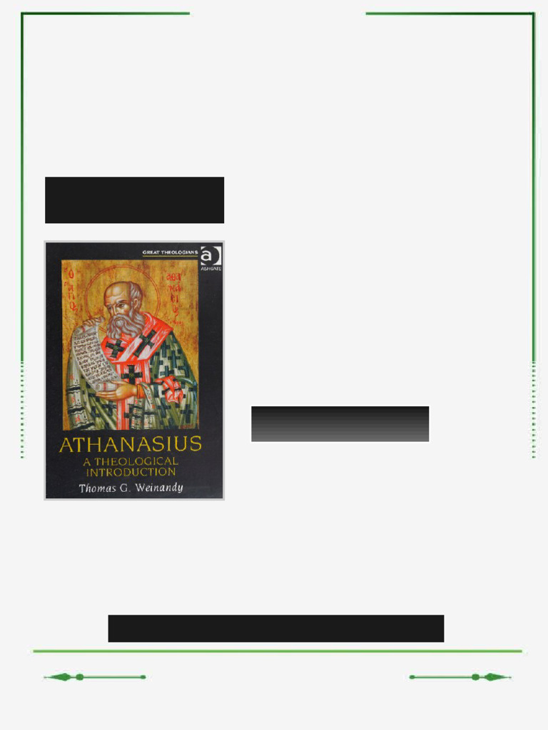 Athanasius A Theological Introduction Thomas G. Weinandy ebook improved ...