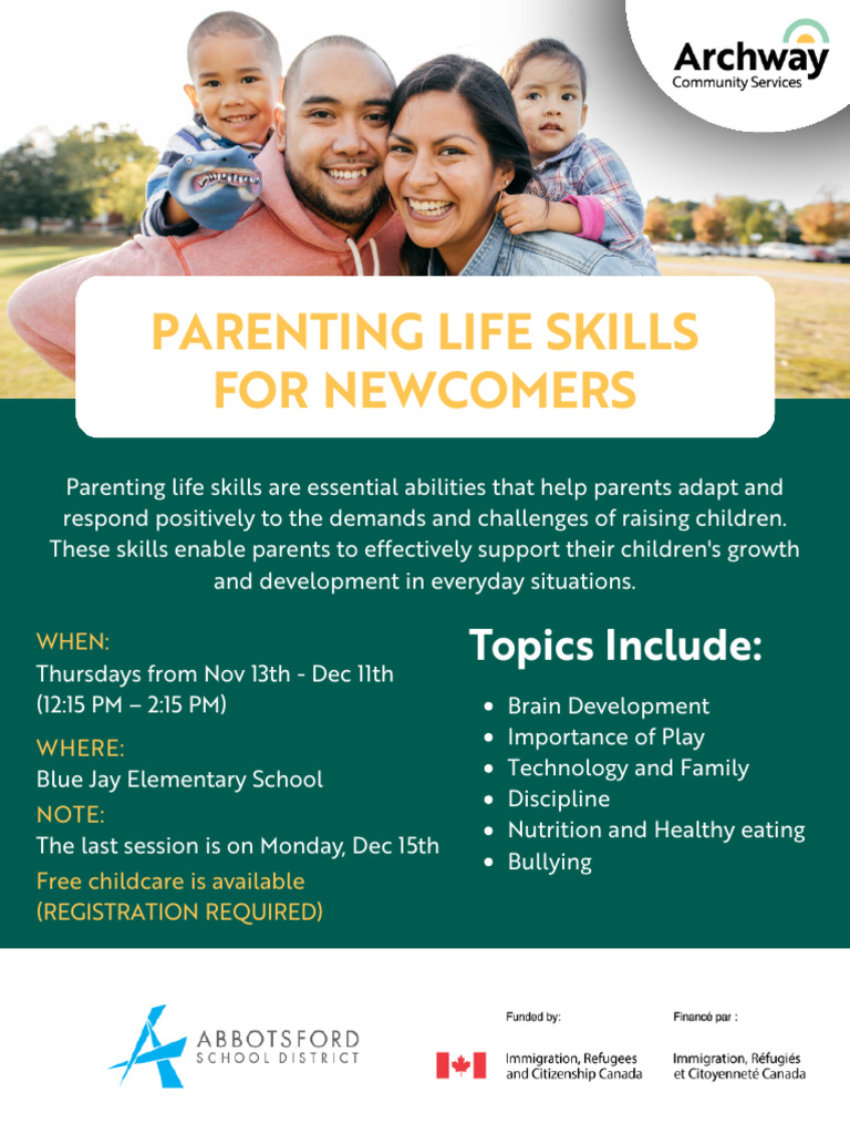 Parenting Life Skills for Newcomers Poster (1) | PDF