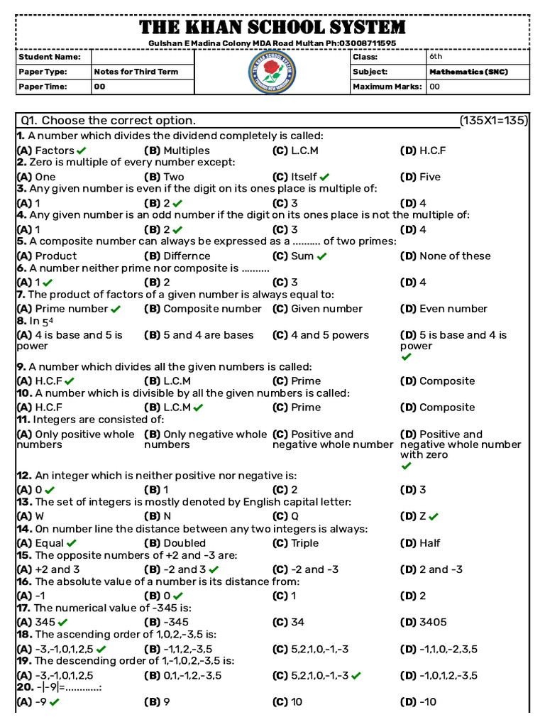 Math Concepts and Exercises for 6th Grade | PDF | Area | Triangle