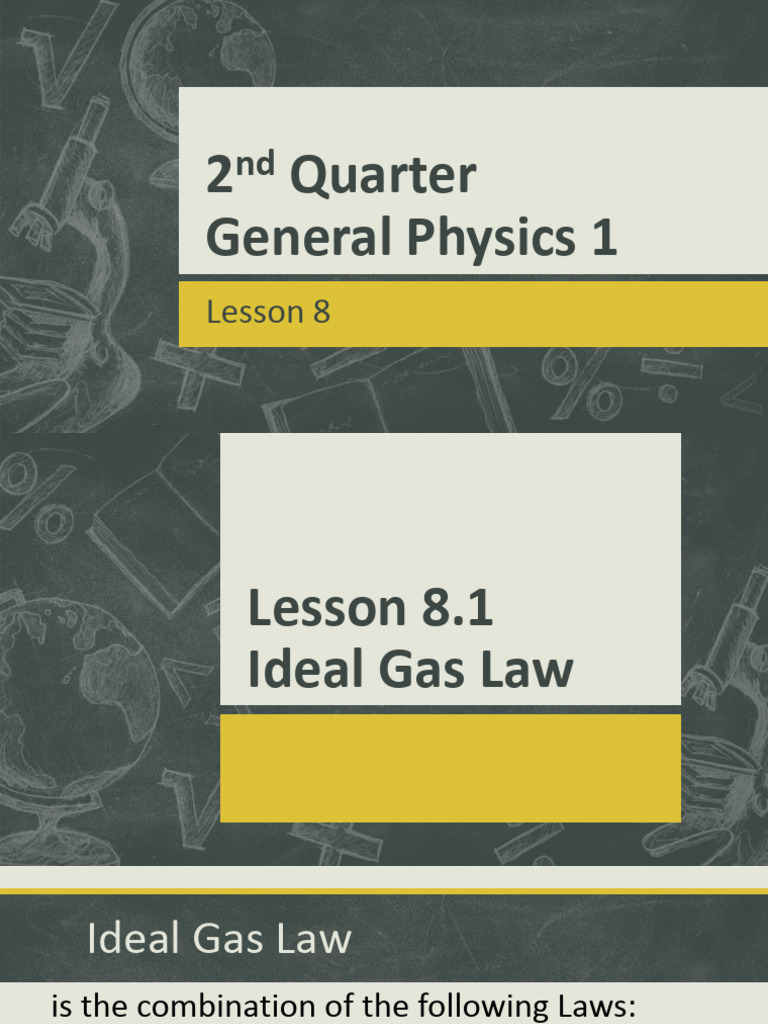 Lesson 8 Ideal Gas Laws Laws of Thermodynamics | PDF | Gases ...