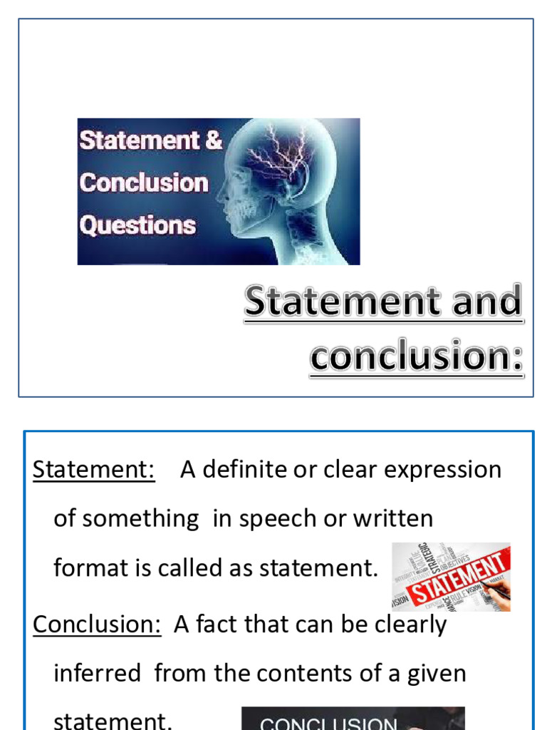 Analyzing Statements and Conclusions | PDF | Inference