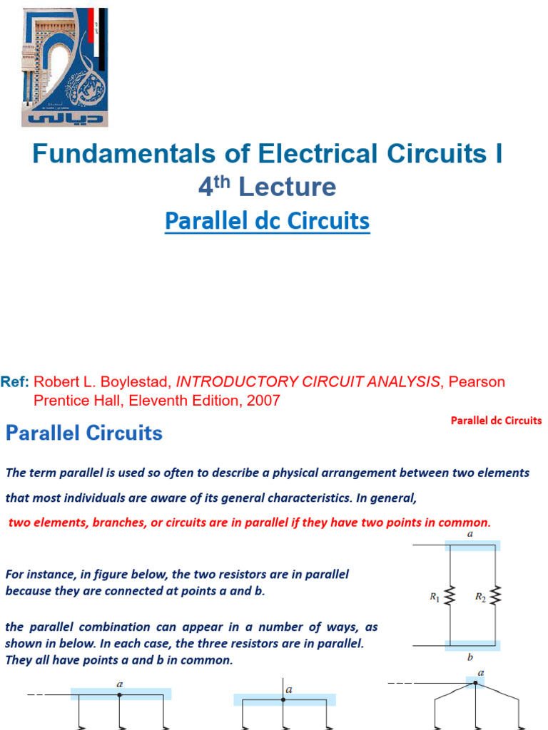 4-Parallel Dc Circuits | PDF | Series And Parallel Circuits ...