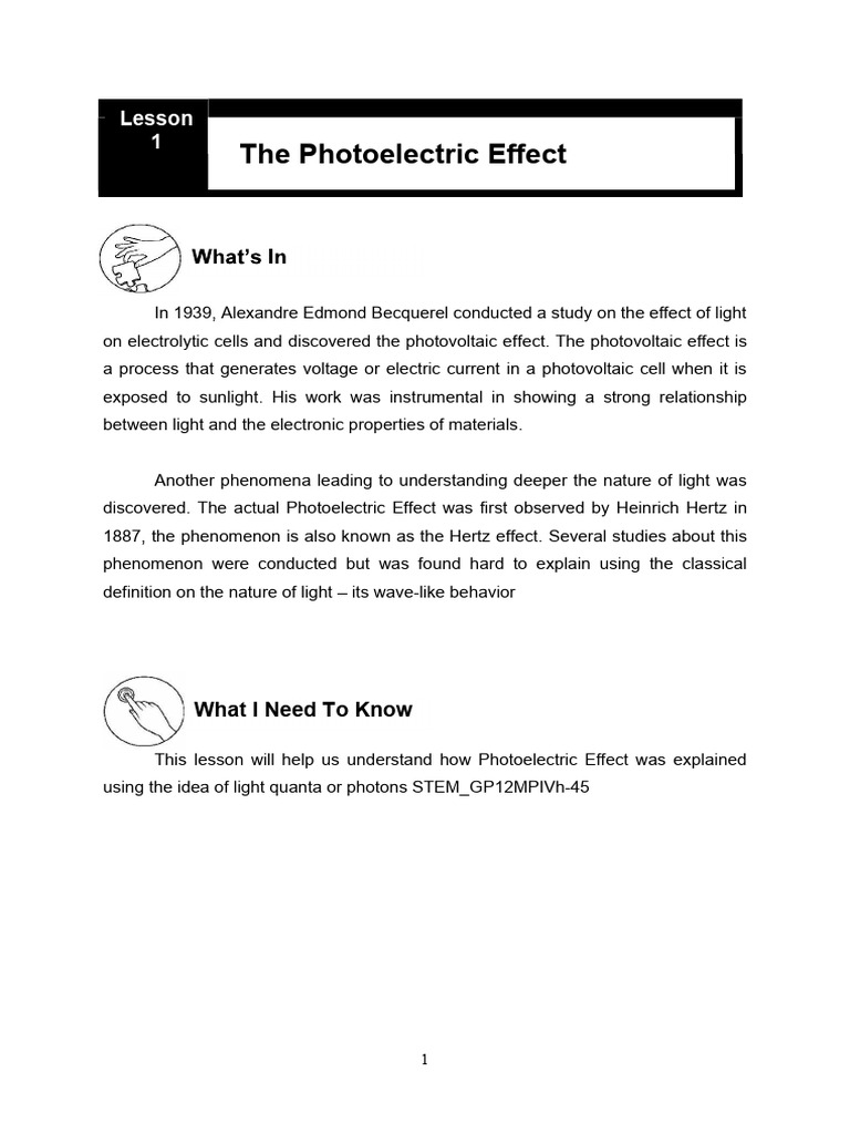 Understanding the Photoelectric Effect | PDF | Photoelectric Effect | Light
