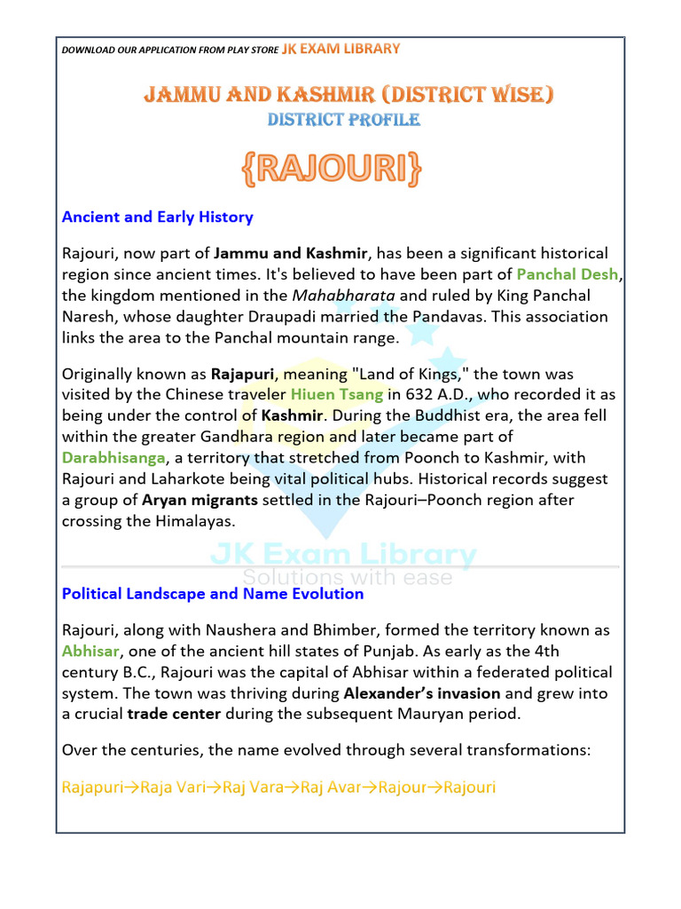 District PROFILE J&K | PDF