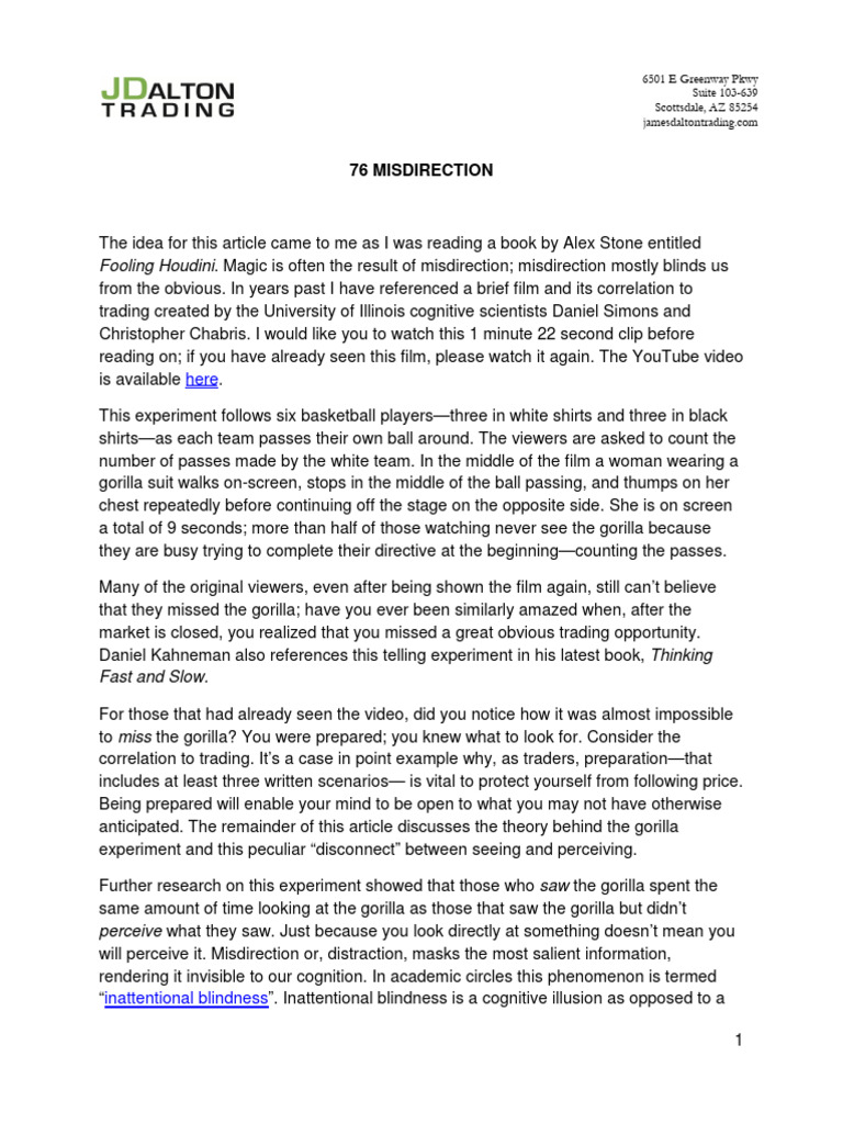 76 Misdirection | PDF | Neuropsychological Assessment | Mental Processes